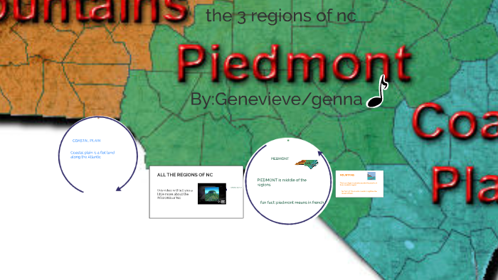 The 3 regions of north Carolina by Genevieve Helton on Prezi