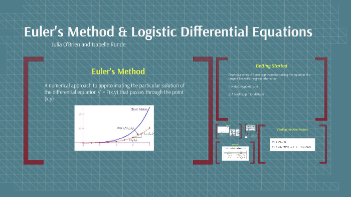 Euler's Method & Logistic Differential Equations by on Prezi