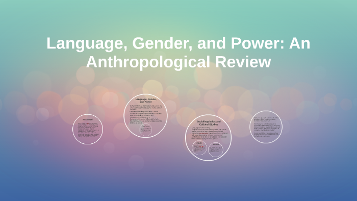Language, Gender, and Power: An Anthropological Review by Gabrielle ...