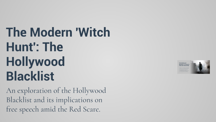 The Modern 'Witch Hunt': The Hollywood Blacklist by Ryuen Cristobal on ...