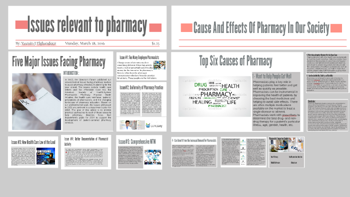Issues relevant to pharmacy by yasmin J on Prezi