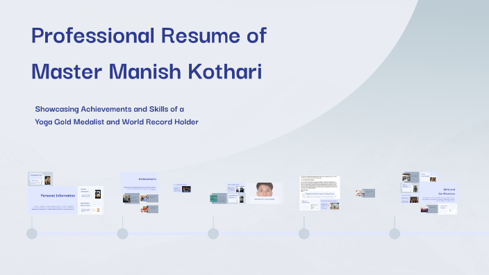 Creating a Professional Resume for Master Manish Kothari by Mahesh ...