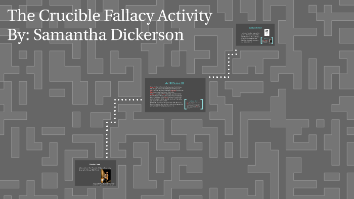 The Crucible Fallacy Activity by on Prezi