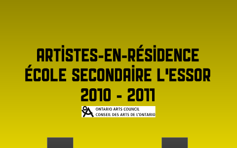 Artistes-en-résidence à l'École secondaire l'Essor 2010 - 2011 by Holly ...