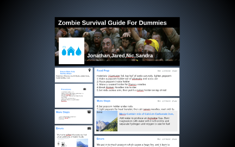 Zombie Survival Guide For Dummies by Jonathan Fuselier on Prezi