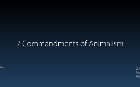 7 Animalism Commandments by Miles Farlow
