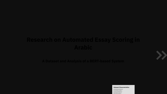 Research on Automated Essay Scoring in Arabic by Tuleen Qaryouti on Prezi
