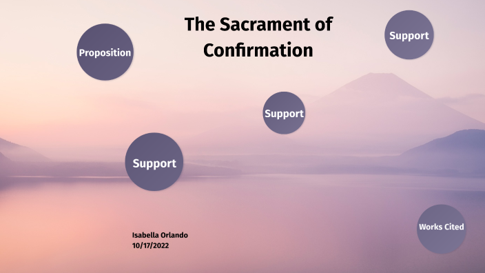 Confirmation Proposition and Support by Isabella Orlando