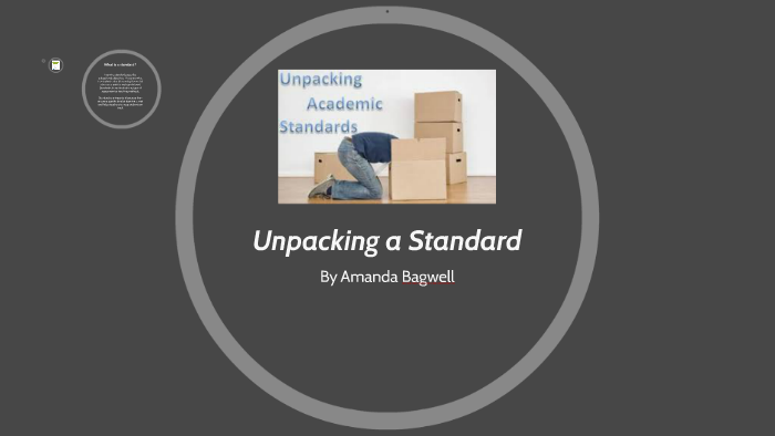 Unpacking a Standard by Amanda Bagwell on Prezi