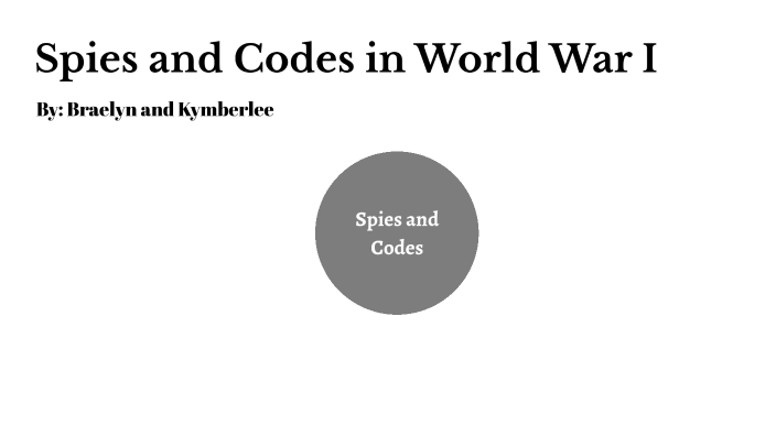 Spies and Codes in WWI by Kymberlee Perry on Prezi