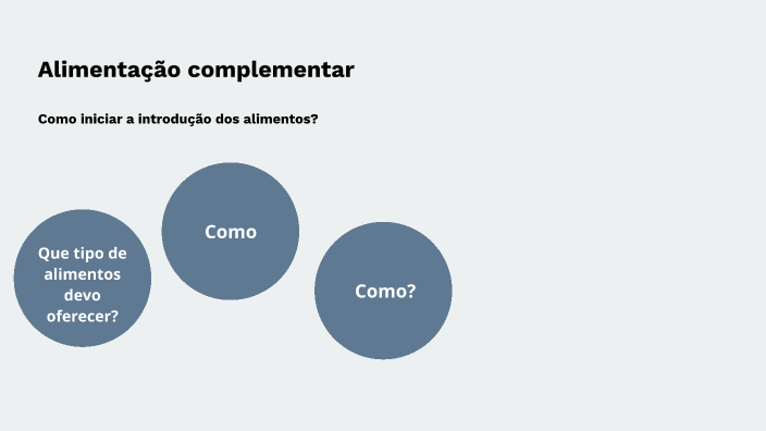 ALIMENTAÇÃO COMPLEMENTAR by szdxfcgv sdxfcgv on Prezi