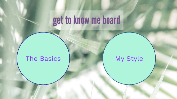 get to know me board by rachel hawker on Prezi