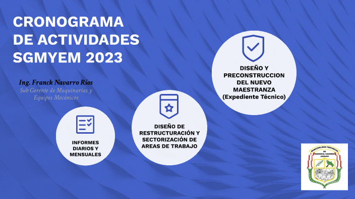 CRONOGRAMA DE ACTIVIDADES - SGMYEM 2023 by Franck Navarro Rios on Prezi