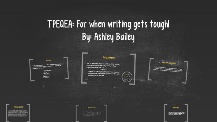 TPEQEA: For when writing gets tough! by Ashley Bailey on Prezi