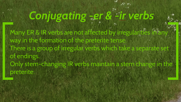 Regular -er&-ir verbs in preterite tense by zach bach on Prezi
