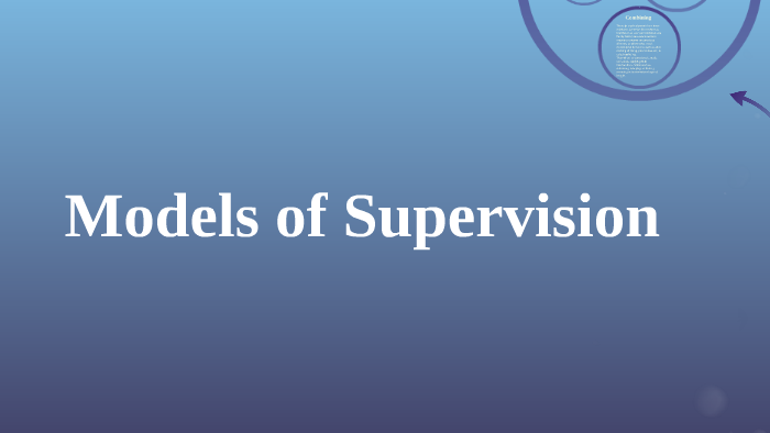 Models of Supervision by Cynthia Rolf on Prezi