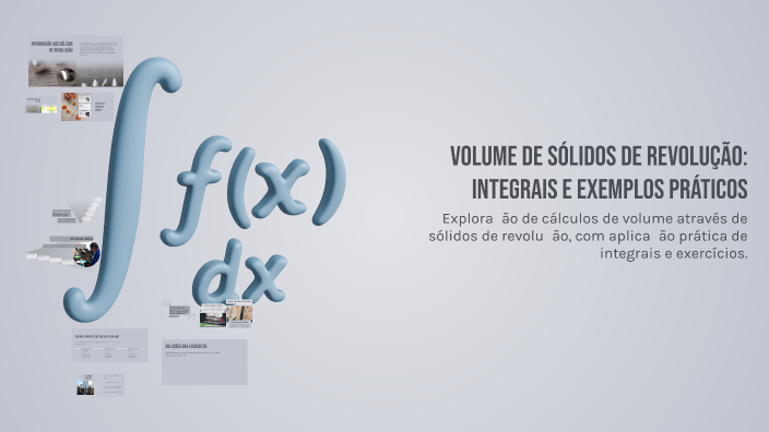 Volume de Sólidos de Revolução: Integrais e Exemplos Práticos by ...