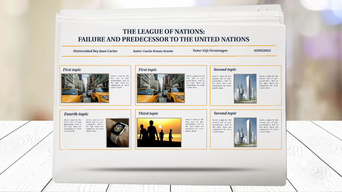 THE LEAGUE OF NATIONS: FAILURE AND PREDECESSOR TO THE UNITED NATIONS by ...
