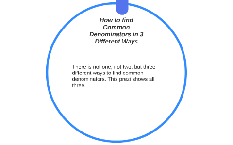 How to find Common Denominators in 3 Different Ways by Ethan Weldon on ...