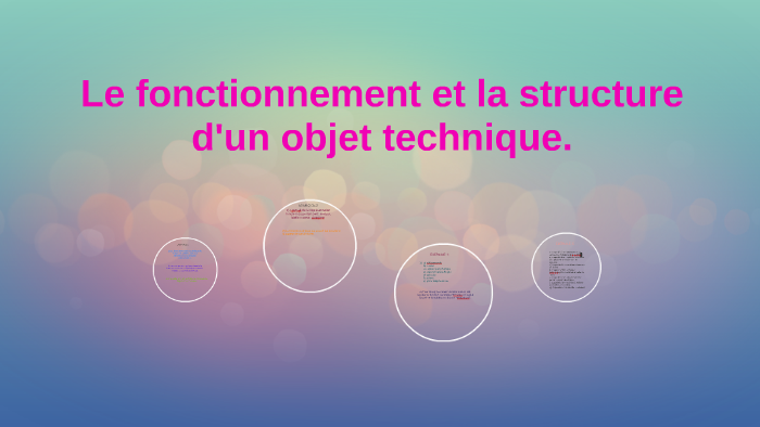 Le fonctionnement et la structure d'un objet technique. by Hilal Akyazi ...