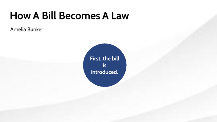 How A Bill Becomes A Law Project by Amelia Bunker on Prezi