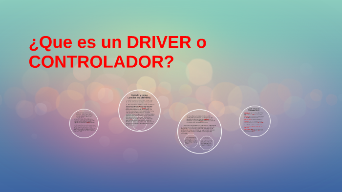 Que es un DRIVER o CONTROLADOR by on Prezi