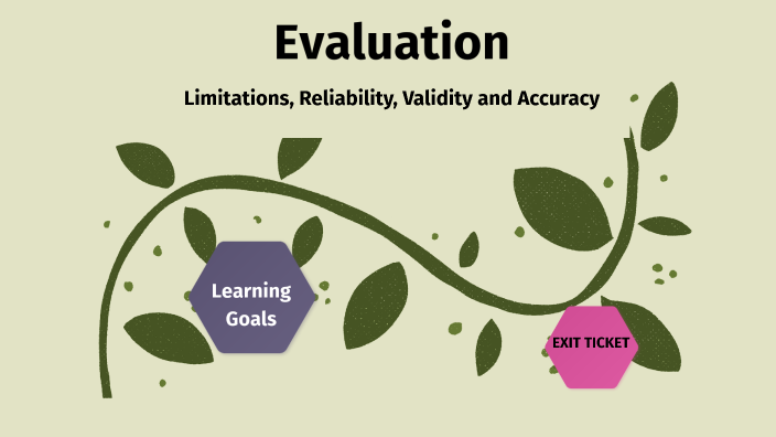 Evaluation: Limitations, Reliability, Validity and Accuracy by lisa ...