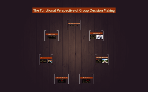 The Functional Perspective of Group Decision Making by Matthew Rehmer