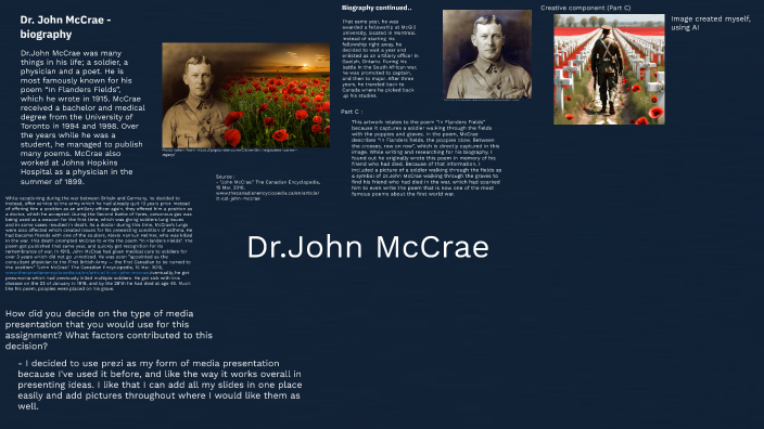 Dr. John McCrae by vanessa richardson on Prezi