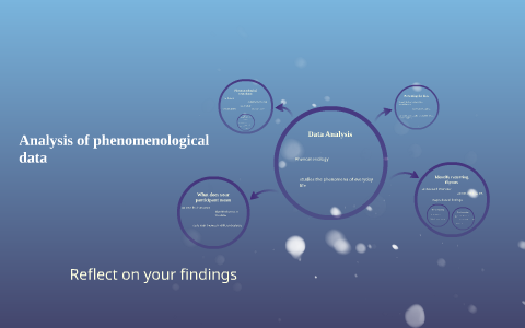 Analysis of phenomenological data by Lisa Scott