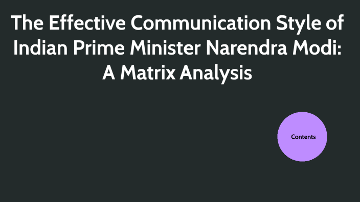 The Effective Communication Style of Indian Prime Minister Narendra ...