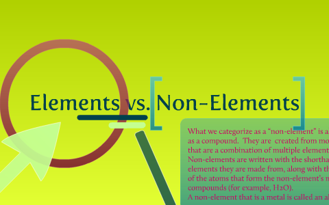 Elements vs. Non-Elements by Holly and Danny Cordray on Prezi
