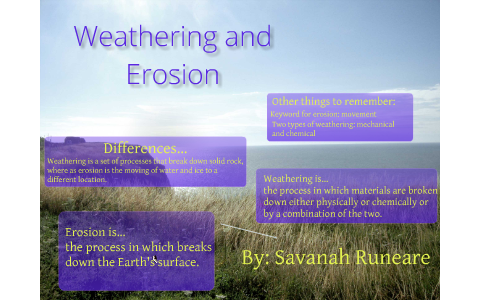 Differentiating Weather and Erosion by Savanah Runeare on Prezi