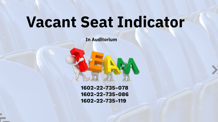 Vacant Seat Indicator by Gummerla Karthik on Prezi