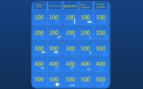 Precalculus Chapter P Review Jeopardy! by Travis Smith on Prezi