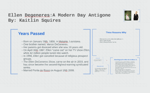 Ellen Degeneres:A Modern Day Antigone by kaitlin squires on Prezi