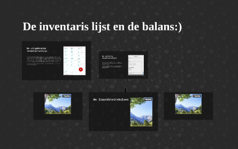 De inventaris lijst en de balans:) by on Prezi