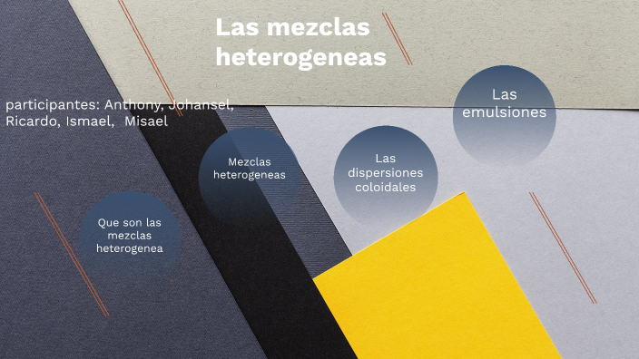 las mezclas heterogeneas by misael de los santos on Prezi