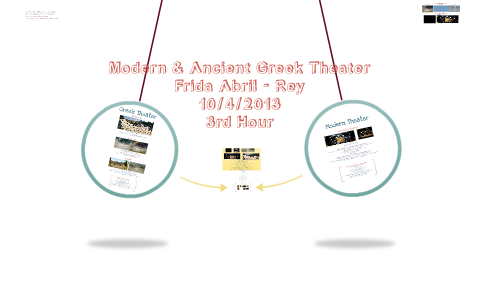 Modern and Ancient Greek Theatre by Frida Rey on Prezi