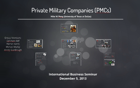 Private Military Companies (PMCs) by Calvinare Bell on Prezi