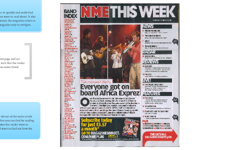 NME Contents Page Analysis by Callum Walker on Prezi