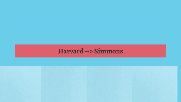 Harvard --> Simmons by Emma Rapaport on Prezi