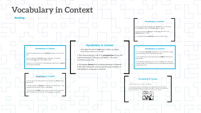 Vocabulary in Context by Tim Risher on Prezi