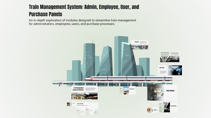Train Management System: Admin, Employee, User, and Purchase Panels by ...