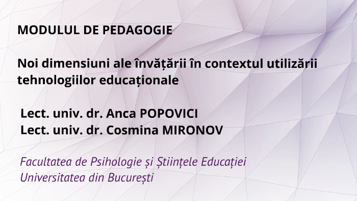 Noi dimensiuni ale invatarii in contextul utilizarii tehn educ by Anca ...
