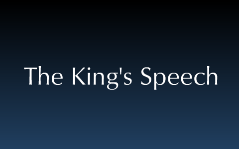 Kings Speech by Roger Linehan