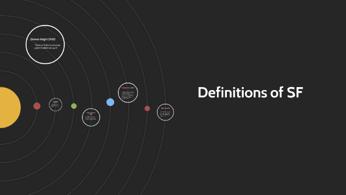 Definitions of SF by William Smith on Prezi