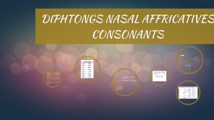 DIPHTONGS NASAL// AFFRICATIVES CONSONANTS by Nayla SANCHEZ on Prezi