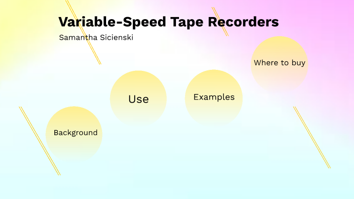 Variable Speed Recorders by Sam Sicienski on Prezi