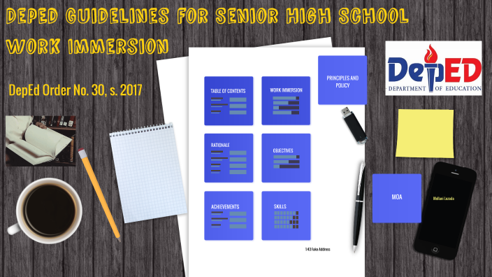DepEd Guidelines for Senior High School Work Immersion by Mellani Galos ...